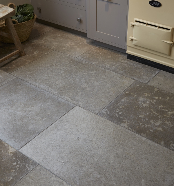 Corfe Limestone Tumbled Stone Floor