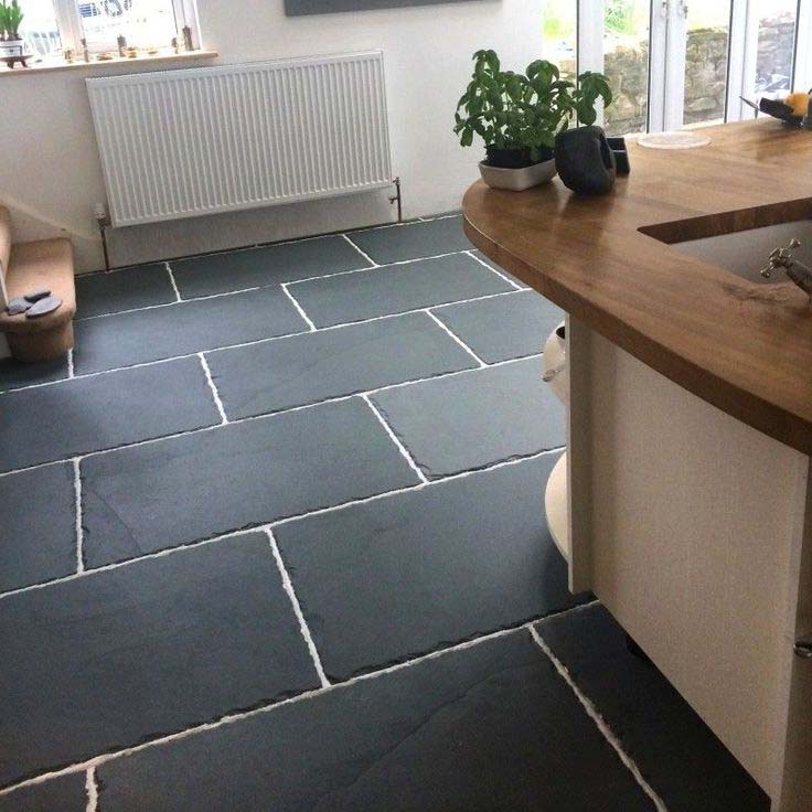Black Brazilian Slate Distressed Tiles and flooring. Calibrated 10mm