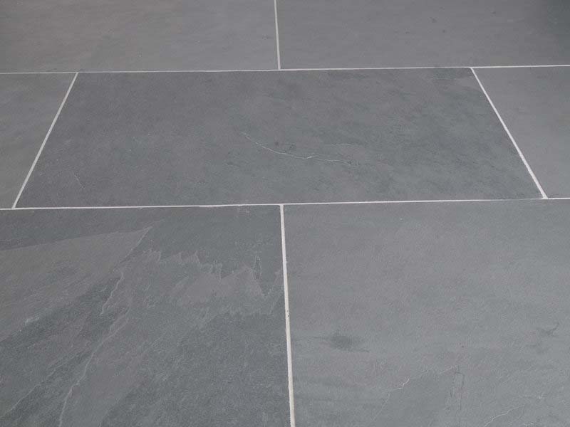 Grey Brazilian Slate Cleft Tiles and flooring. Calibrated 10mm