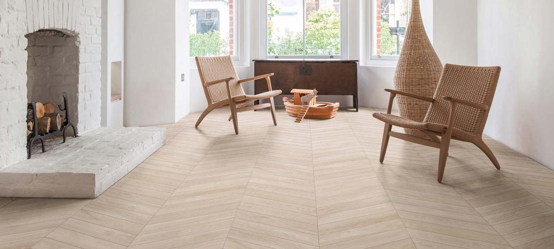 Chevron Wood Effect Porcelain Tiles