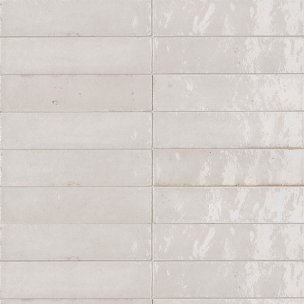 Luminous White 240 x 60mm Brick Porcelain Tiles