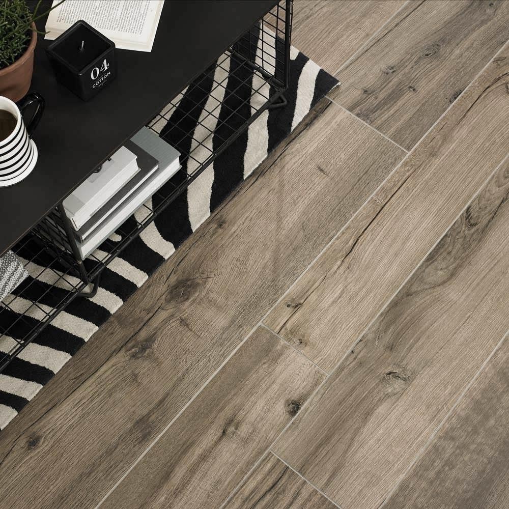 Coppice Dark Oak Wood Effect Porcelain Tiles 1215 x 195