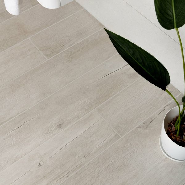 Coppice White Oak Wood Effect Porcelain Tiles 1510 x 240