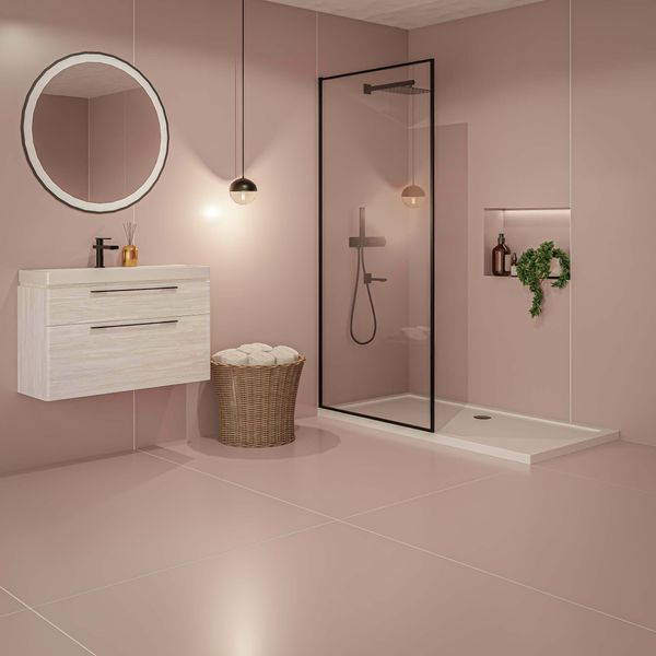 Uni Pink Matt Porcelain Tiles 1200 x 600 and 600 x 600mm