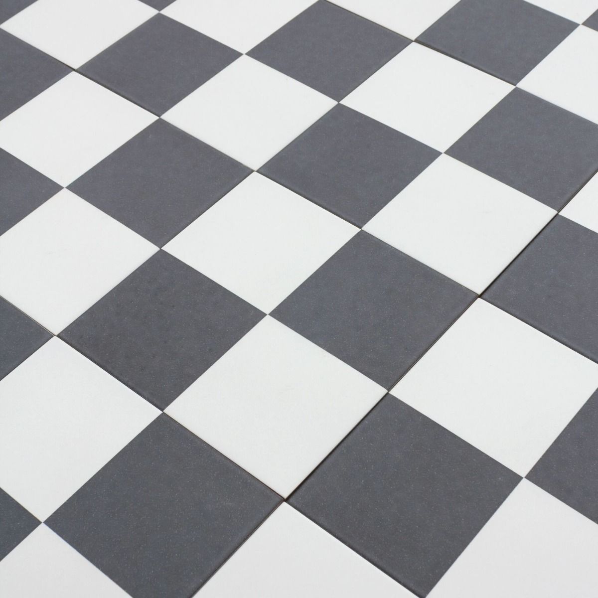 Bert & May Chequerboard Old Iron Tile Fired Earth