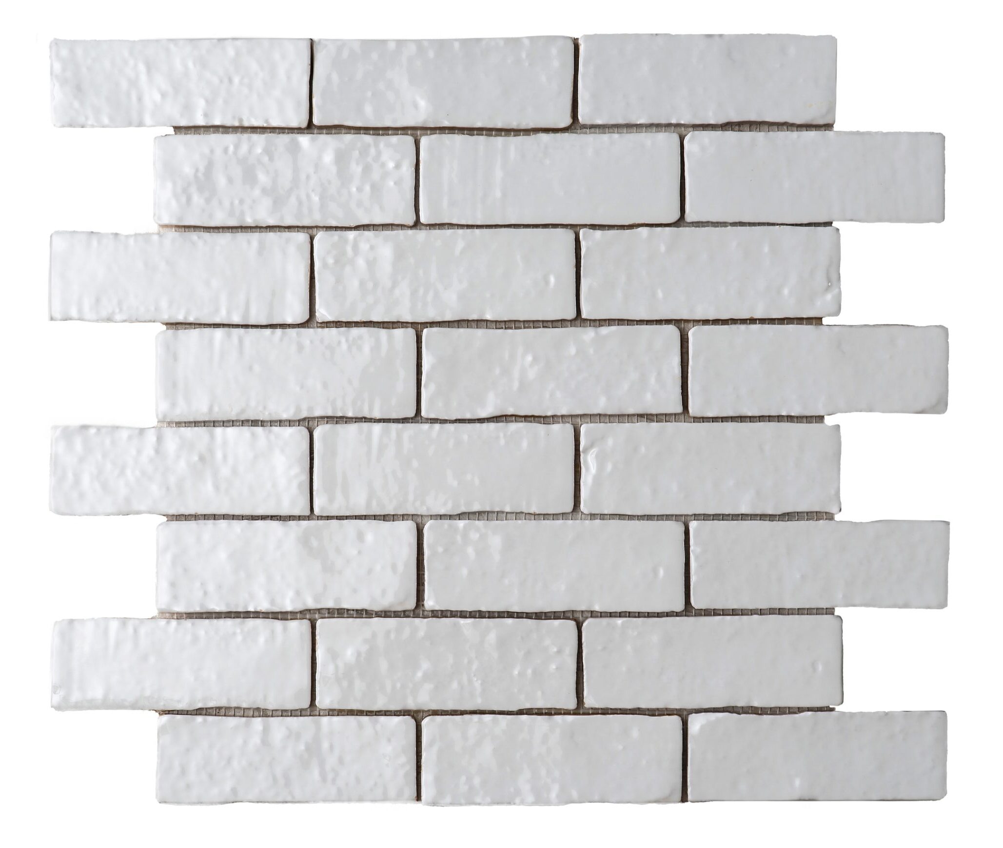 Briquette White Gloss Mosaic Tiles